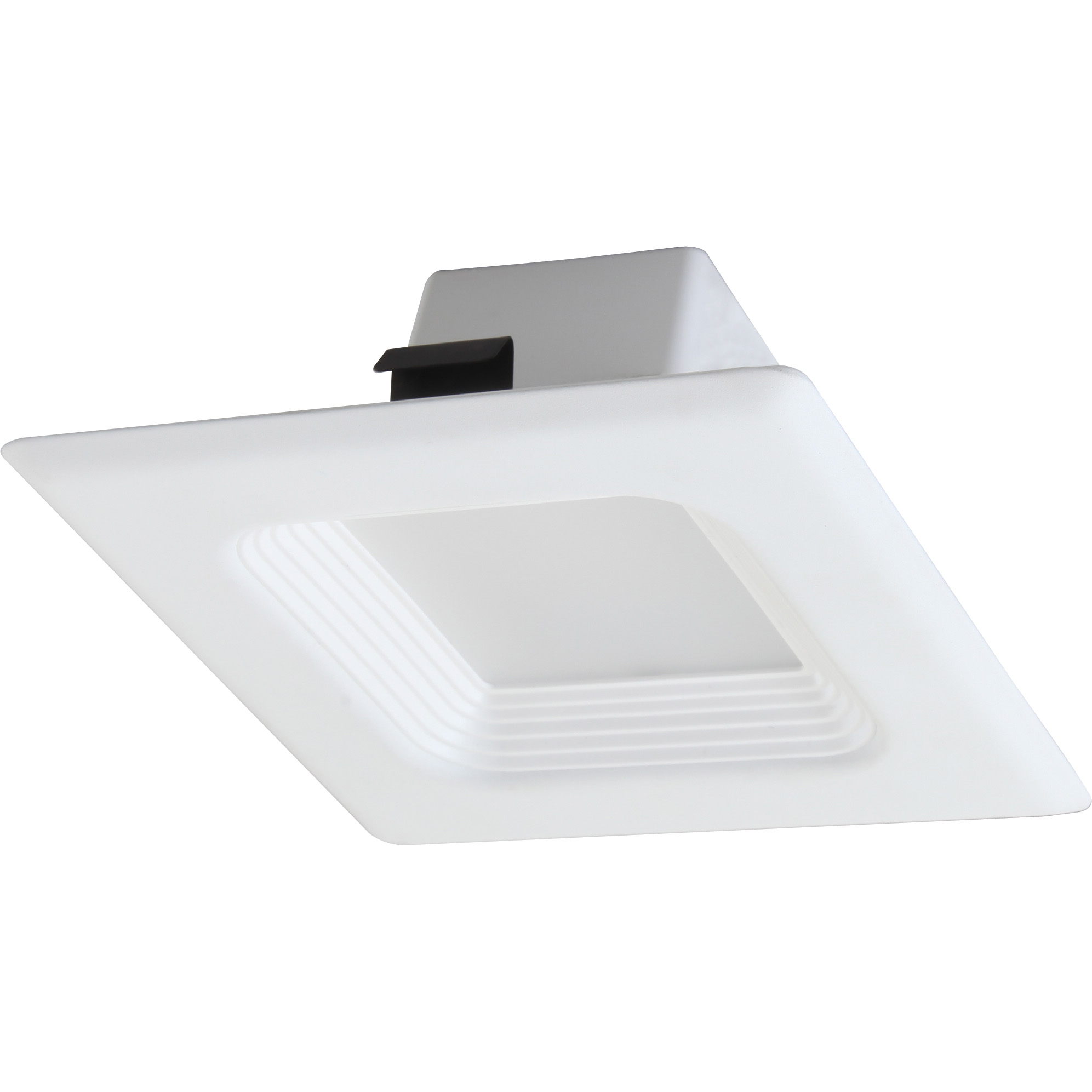 8423; 4" LED Recessed Retrofit Downlight; Square; White, Brushed Nickel ...